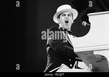 "Summer of 84" Elton John concert at Wembley Stadium, during the ...