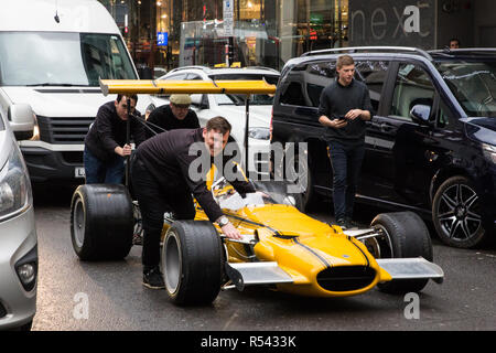 classic yellow Formula 5000 and Formula A 1969 McLaren M10A racing car ...