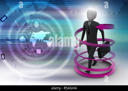 3d man business success concept Stock Photo - Alamy