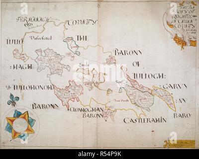 17th Century map of Ulster Stock Photo - Alamy