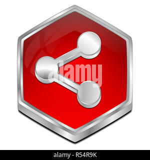red Share Button - 3D illustration Stock Photo - Alamy