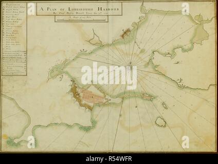 Map of Louisbourg, Canada. Nova Scotia. It depicts the successful siege ...