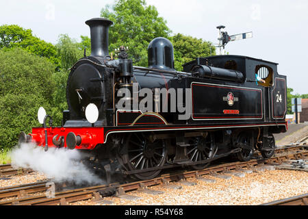 Steam train engine named 'Calbourne' running on the Isle of Wight steam ...
