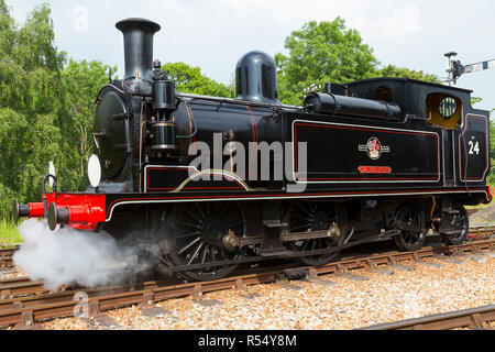 Steam train engine named 'Calbourne' running on the Isle of Wight steam ...
