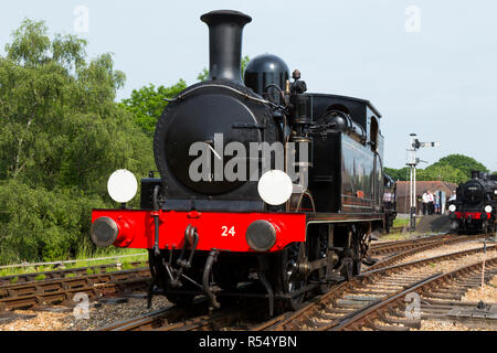 Steam train engine named 'Calbourne' running on the Isle of Wight steam ...