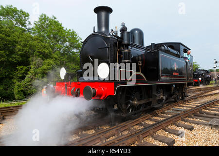 Steam train engine named 'Calbourne' running on the Isle of Wight steam ...
