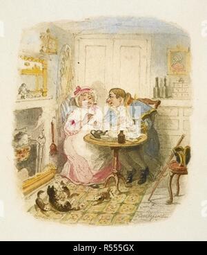 mr bumble and mrs corney taking tea the last chance Oliver Twist Stock ...