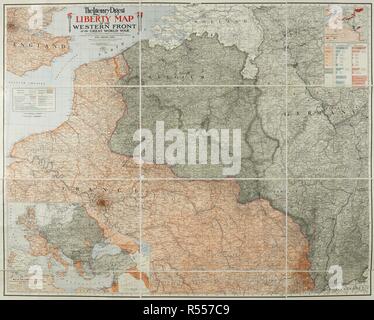 Map of the Western Front during the First World War, 1915 Stock Photo ...