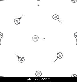 Grill fry pan pattern seamless vector repeat geometric for any web ...