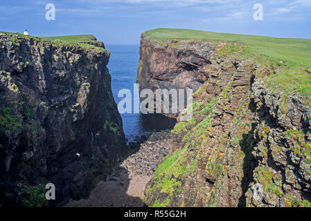 Geo inlet Eshaness Shetland Islands Scotland Stock Photo - Alamy