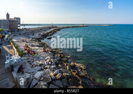Port of Trani on the Adriatic Sea. Trani, Puglia, Italy, Europe Stock ...