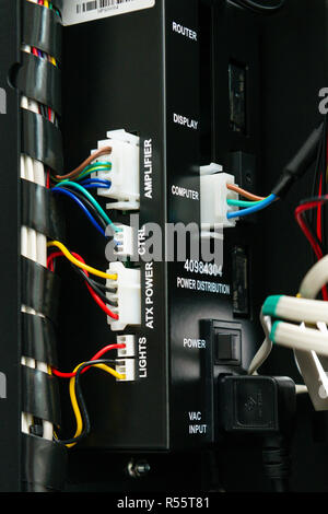 Wires and connectors inside a digital jukebox Stock Photo - Alamy