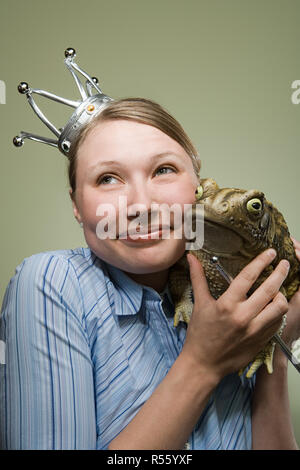 Funny frog. Cheerful frog with open mouth on white background. Concept ...