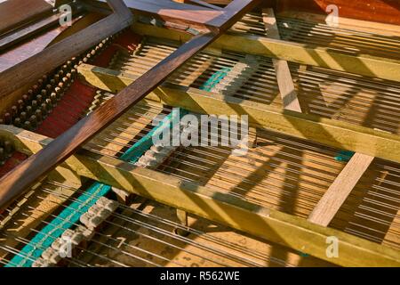 Old Piano Interior Parts Stock Photo - Alamy