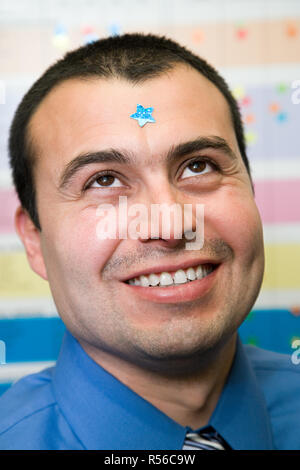 Man with star on his forehead Stock Photo - Alamy