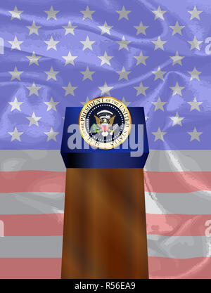 United States Presidential Podium Isolated Stock Photo - Alamy