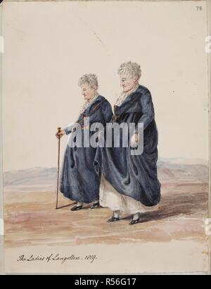 Portrait of Lady Eleanor Butler and Miss Ponsonby 'The Ladies of ...