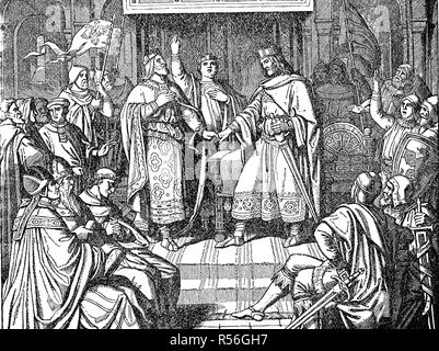 Treaty Of Verdun 843 Stock Photo - Alamy