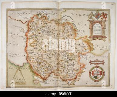 Christopher Saxton's Map of England and Wales (1579), part of "Atlas of ...