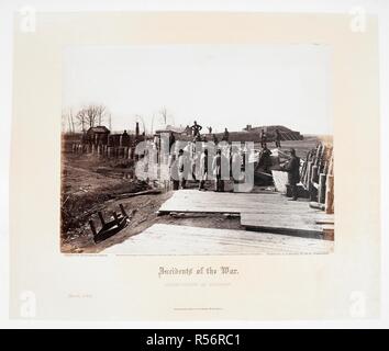Fortifications, Manassas, March 1862, Barnard & Gibson. Union soldiers ...