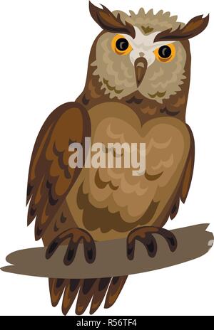 Burrowing owl isolated on white background illustration Stock Vector ...