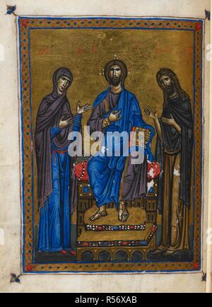 Christ Enthroned with Mary and St. John the Baptist Main Portal of ...