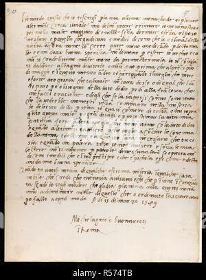 Letter of Michelangelo, Whole folio Autograph letter of Michelangelo to ...