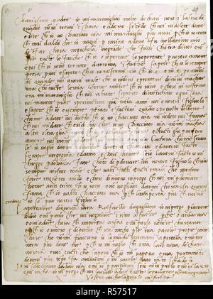 Letter from Michelangelo Buonarroti to his father, June 1508.Artist ...