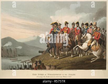 Arthur Wellesley, Duke of Wellington, with his staff at the Battle of ...