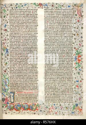 Genesis text of Adam and Eve in a bible with roses - the text ...