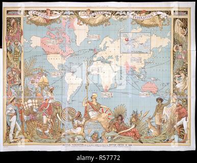 BRITISH EMPIRE MAP 1886 as a supplement to The Graphic magazine in ...