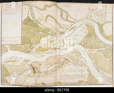 Map of Breisach Brisach Stock Photo - Alamy