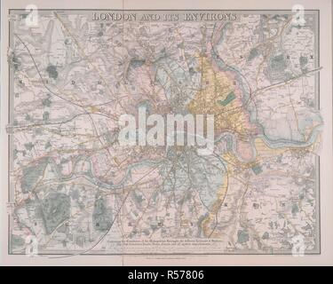 19th century Map of London Docks, Wapping and Shadwell (Extract Stock ...