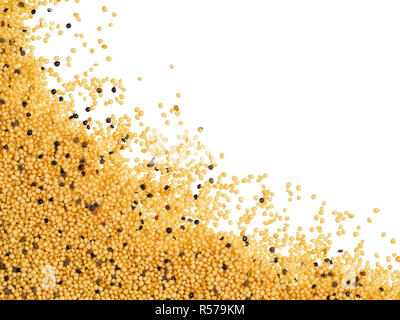 White amaranth horizontal macro closeup of dense flower tassels fill ...