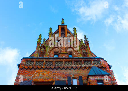 The House of Perkunas in Kaunas. Gothic Architecture Stock Photo - Alamy