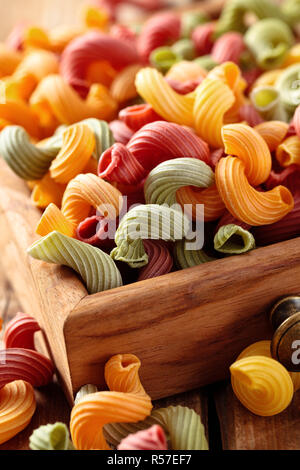Colorful Italian pasta ‘Amore’ in small drawer Stock Photo - Alamy