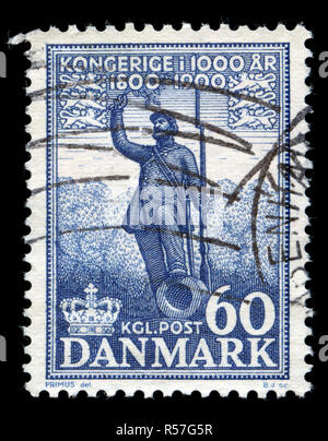 Postmarked stamp from the Denmark in the Queen Margrethe II serie 4 ...