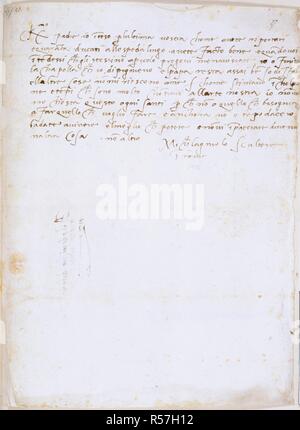 Letter of Michelangelo, Whole folio Autograph letter of Michelangelo to ...