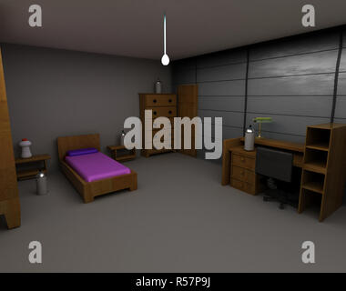 bedroom with poor furniture Stock Photo - Alamy