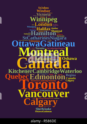 Largest census metropolitan areas in Canada Stock Photo - Alamy
