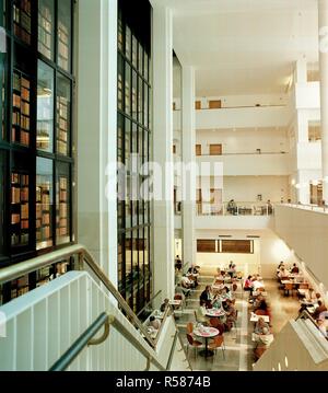 cafe, interior, British Library, St Pancras, London, England Stock ...