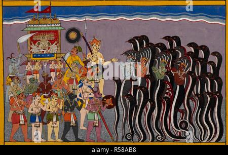 Devil or Satan in Hell Being Swallowed by Sea Monster Fresco Great ...