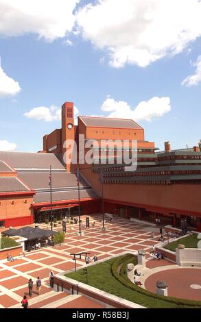 Aerial view showing the British Library (left), Saint Pancras Station ...
