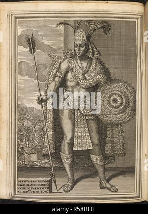 portrait of Moctezuma II (1466 – 1520) ruler of the Aztec Empire in ...