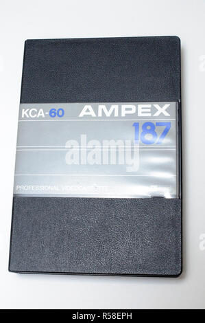 Sony and Ampex analog video tape with case Stock Photo - Alamy