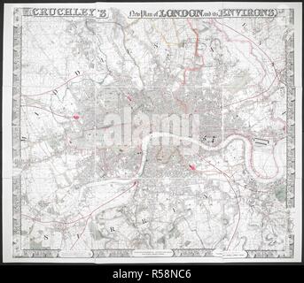 19th century Map of London Docks, Wapping and Shadwell (Extract Stock ...