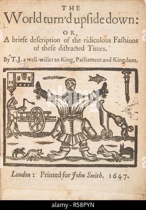 Title page. The world turn'd upside down: or, a briefe descrip. London ...