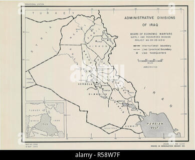 Map of administrative divisions of Iraq Stock Photo - Alamy