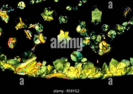 microscopic detail of auramine o microcrystals Stock Photo - Alamy