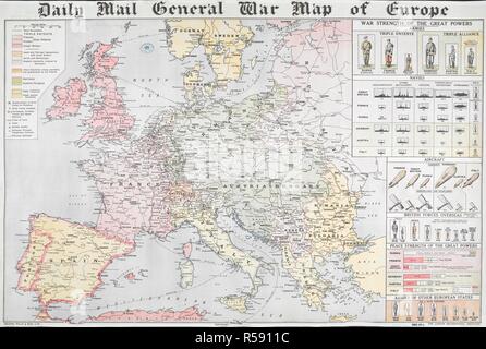 Daily mail war map , World War, 1914-1918, Maps, Europe, Maps Norman B ...